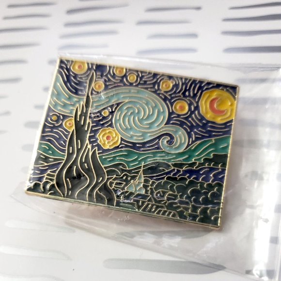 Jewelry | Vincent Van Gogh Starry Night Pin Badge Brooch | Poshmark